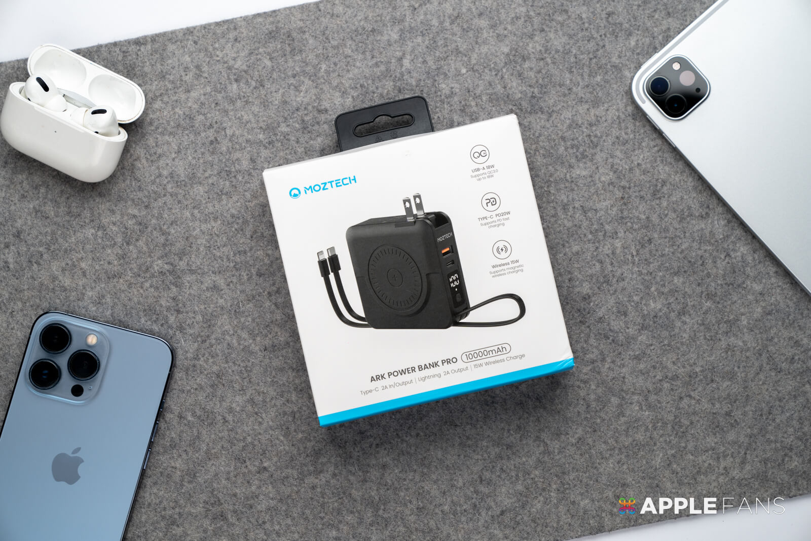 【行動電源 開箱評測】 MOZTECH 萬能充Pro 10000mAh 行動電源