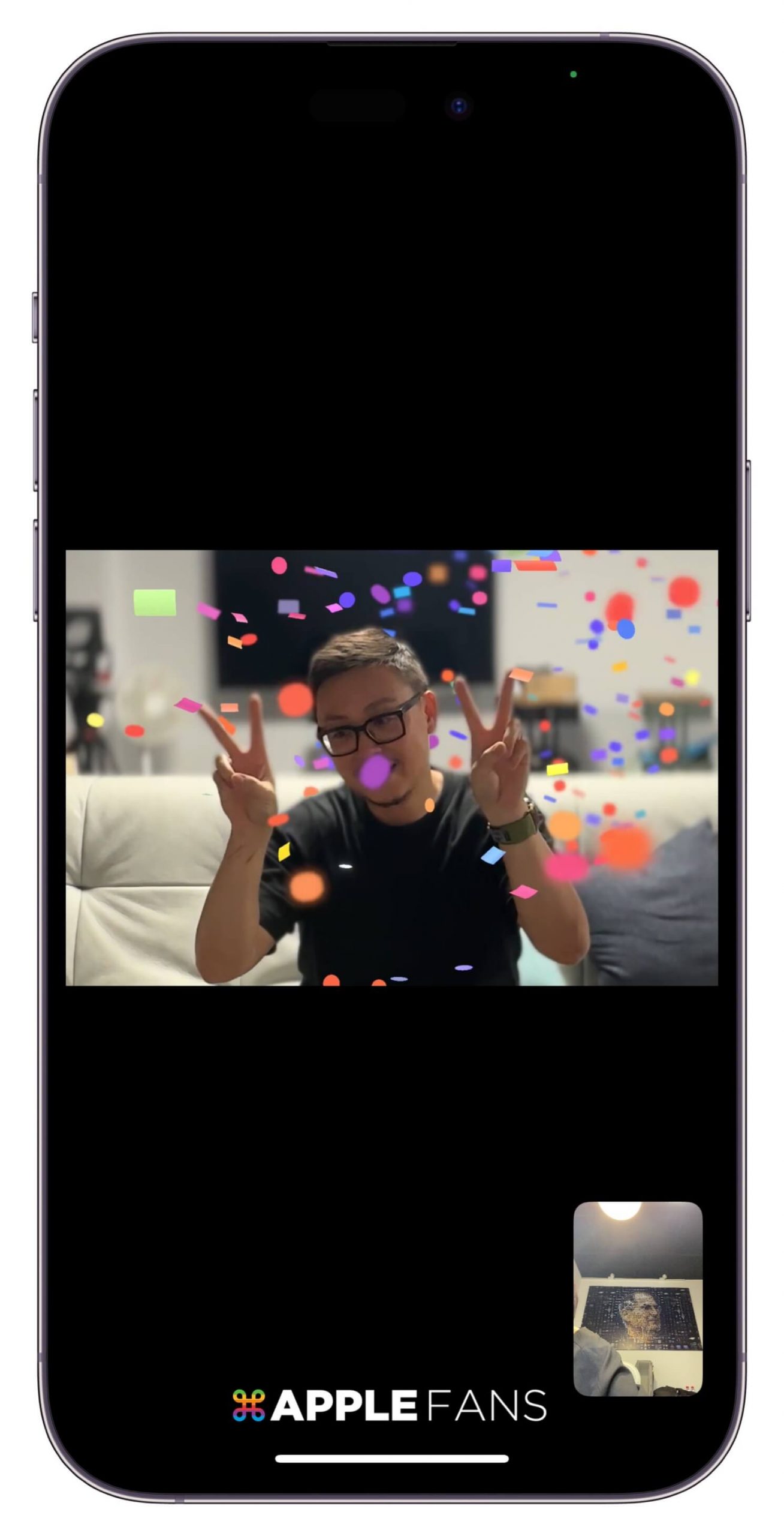 iOS 17 FaceTime 新增 Reactions 手勢反應功能