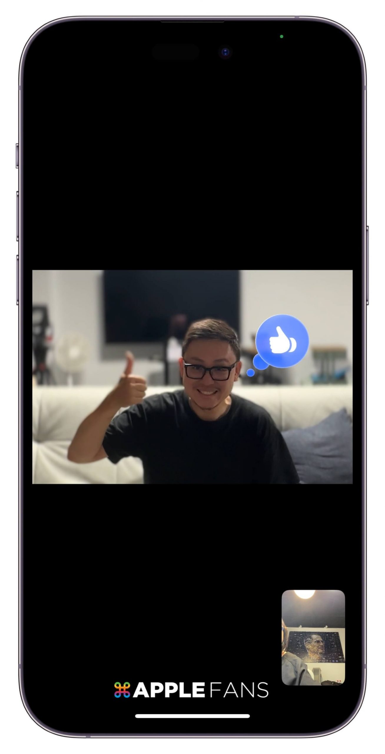 iOS 17 FaceTime 新增 Reactions 手勢反應功能