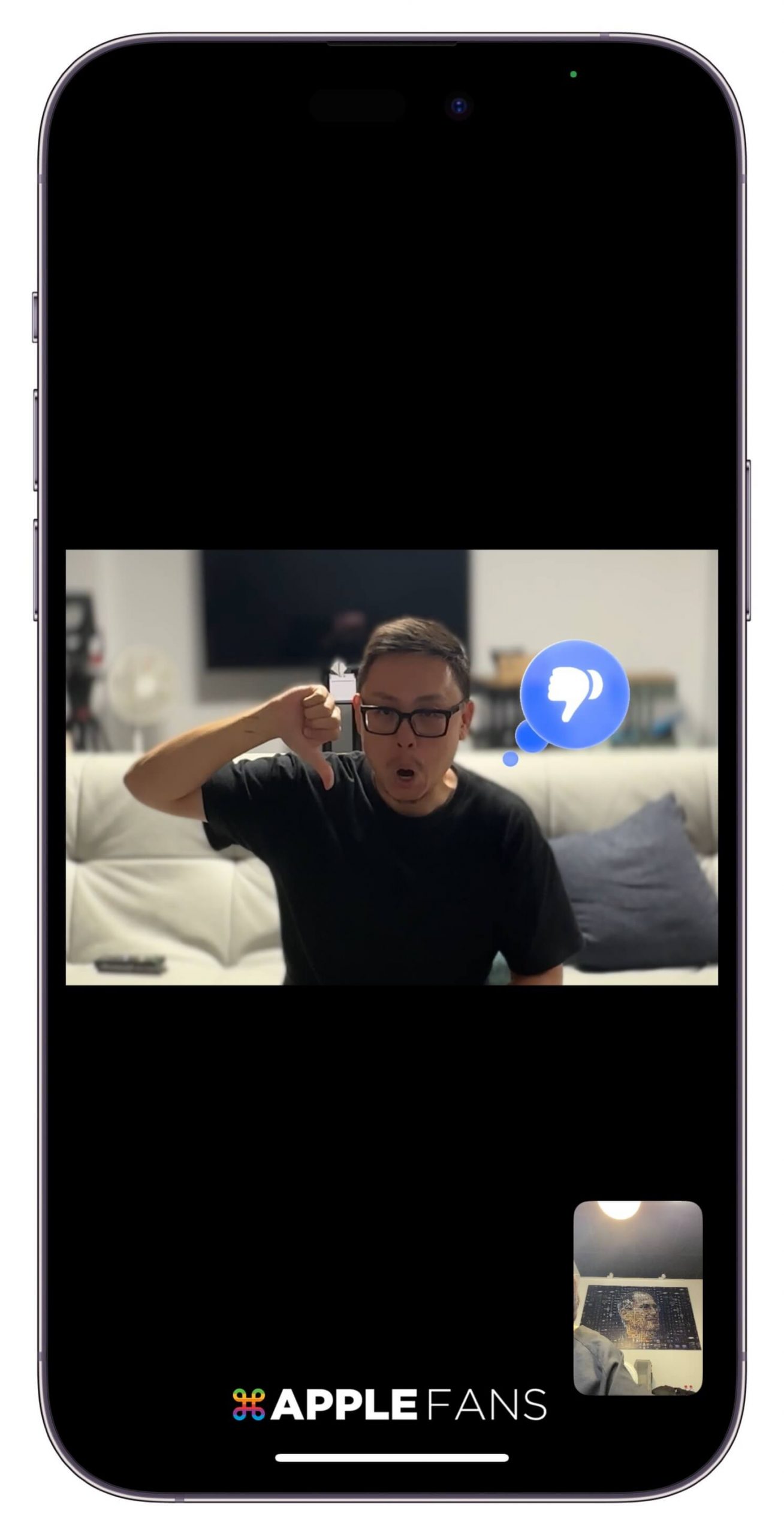 iOS 17 FaceTime 新增 Reactions 手勢反應功能
